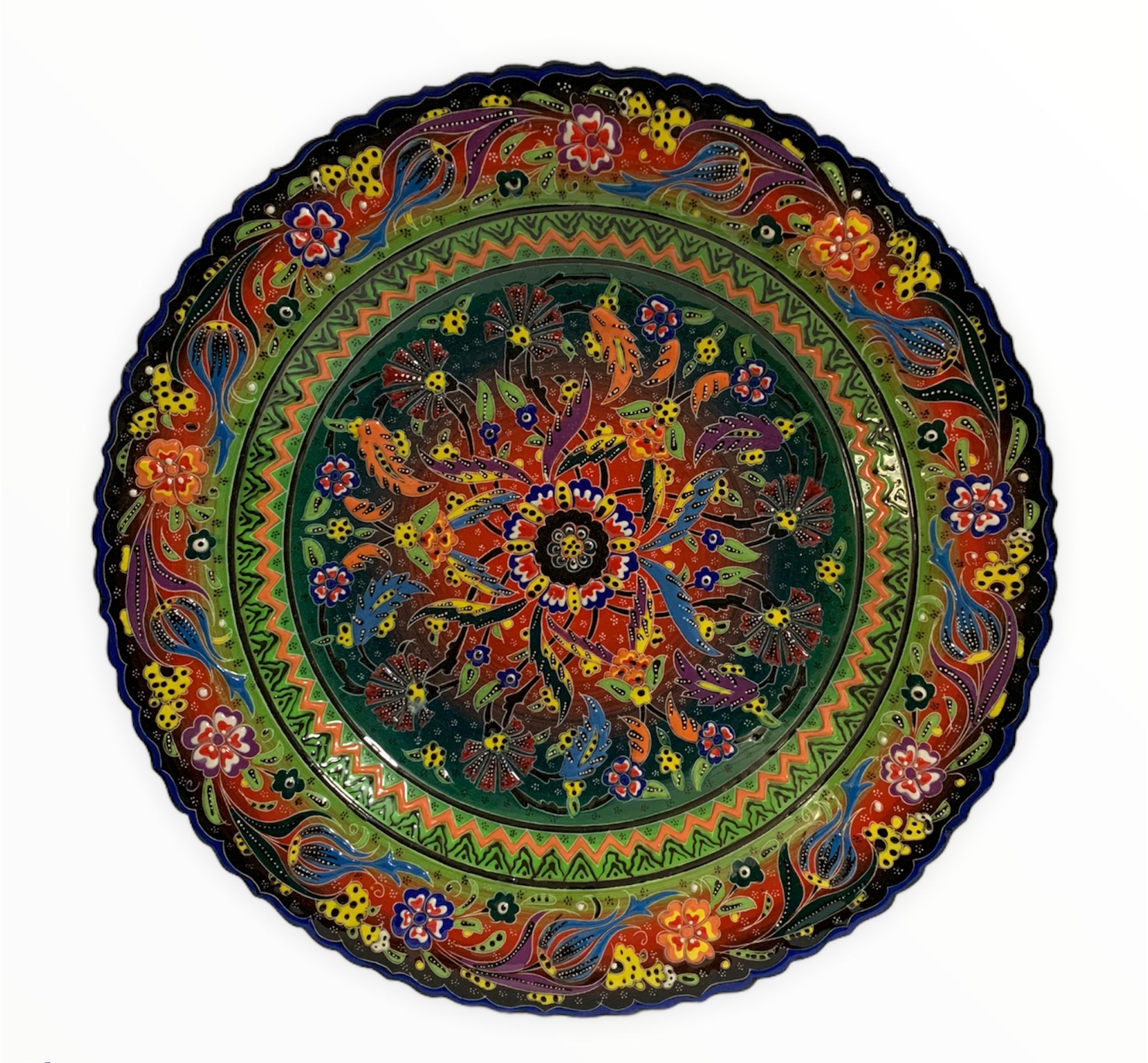 45cm - Ceramic Turkish Plate - Hand Made – Lady Ocean Sydney